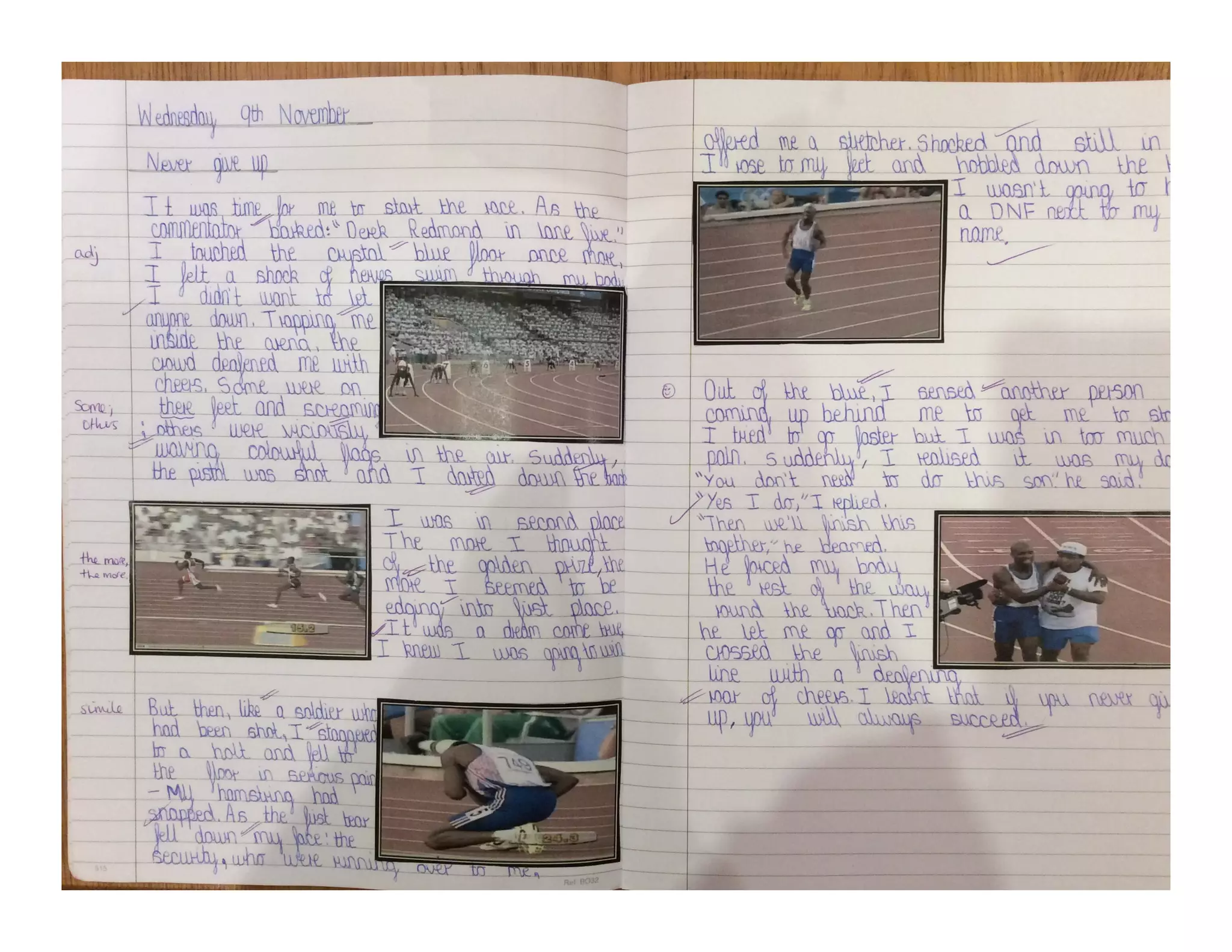 Never Give Up - The Story of Derek Redmond | PDF