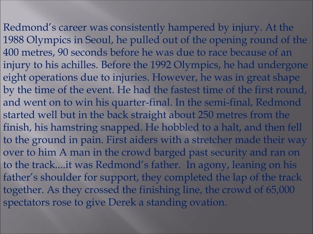 Derek Redmond Sam | PPT