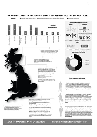 D ereks cv | PDF | Business | Business and Finance