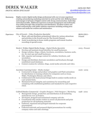 Derek Walker web_resume | PDF | Business | Business and Finance