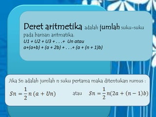 Deret aritmatik | PPTX