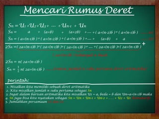 Deret aritmatika | PPTX