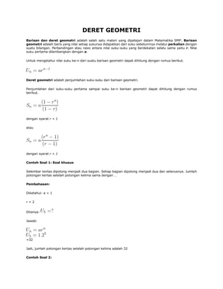 Deret aritmatika | PDF