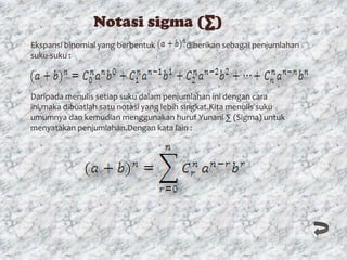 Deret binomial | PPTX