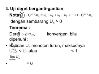 konsep Deret dan Kekonvergenan kalkulus | PPTX