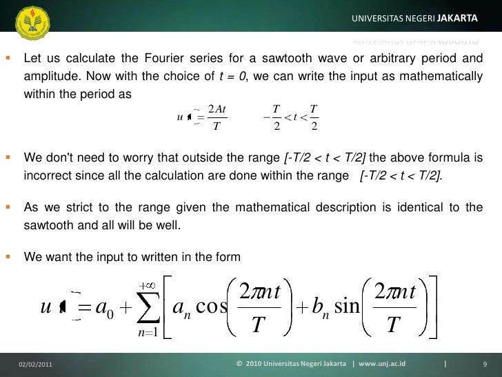 Fisika Matematika I (9 - 10) Deret fourier