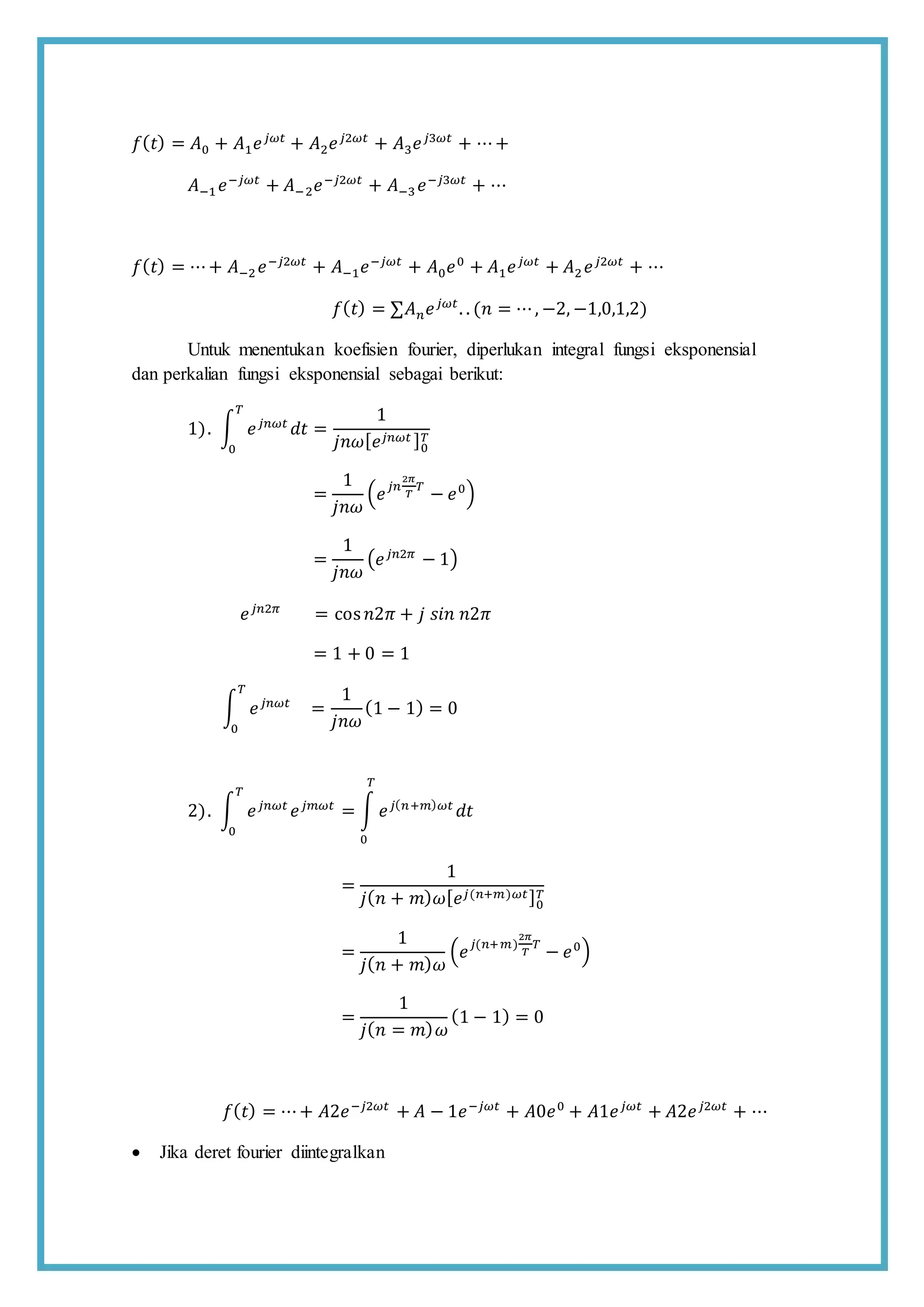Deret fourier kelompok 3 | DOCX
