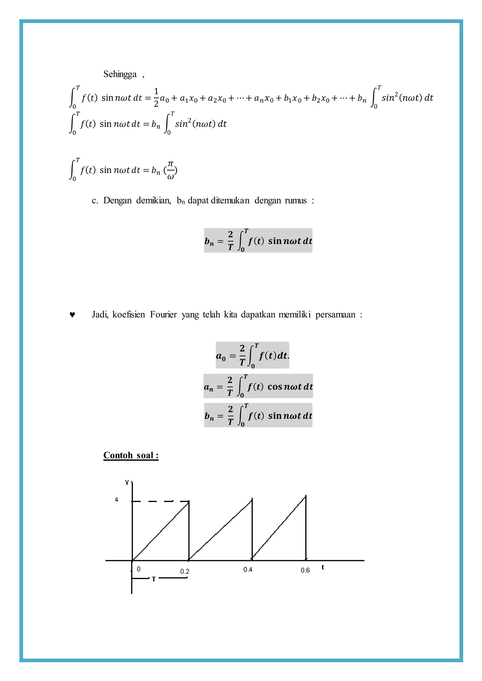 Deret fourier kelompok 3 | DOCX