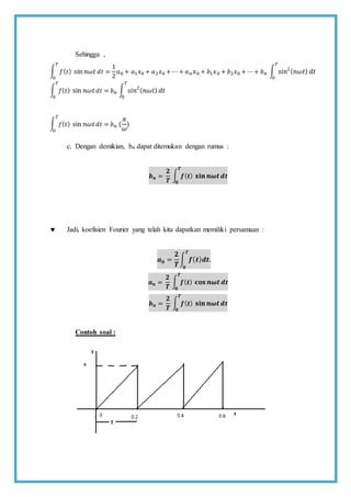Deret fourier kelompok 3 | DOCX