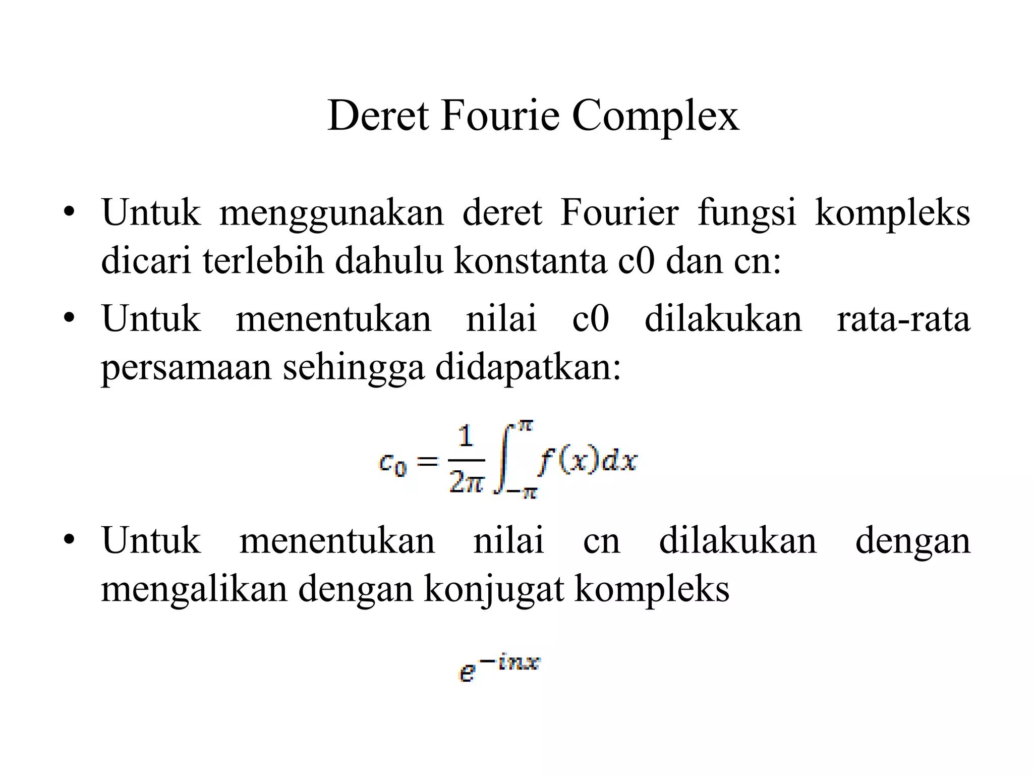 Deret fourier kompleks | PPTX