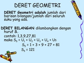 Deret geometri | PPT