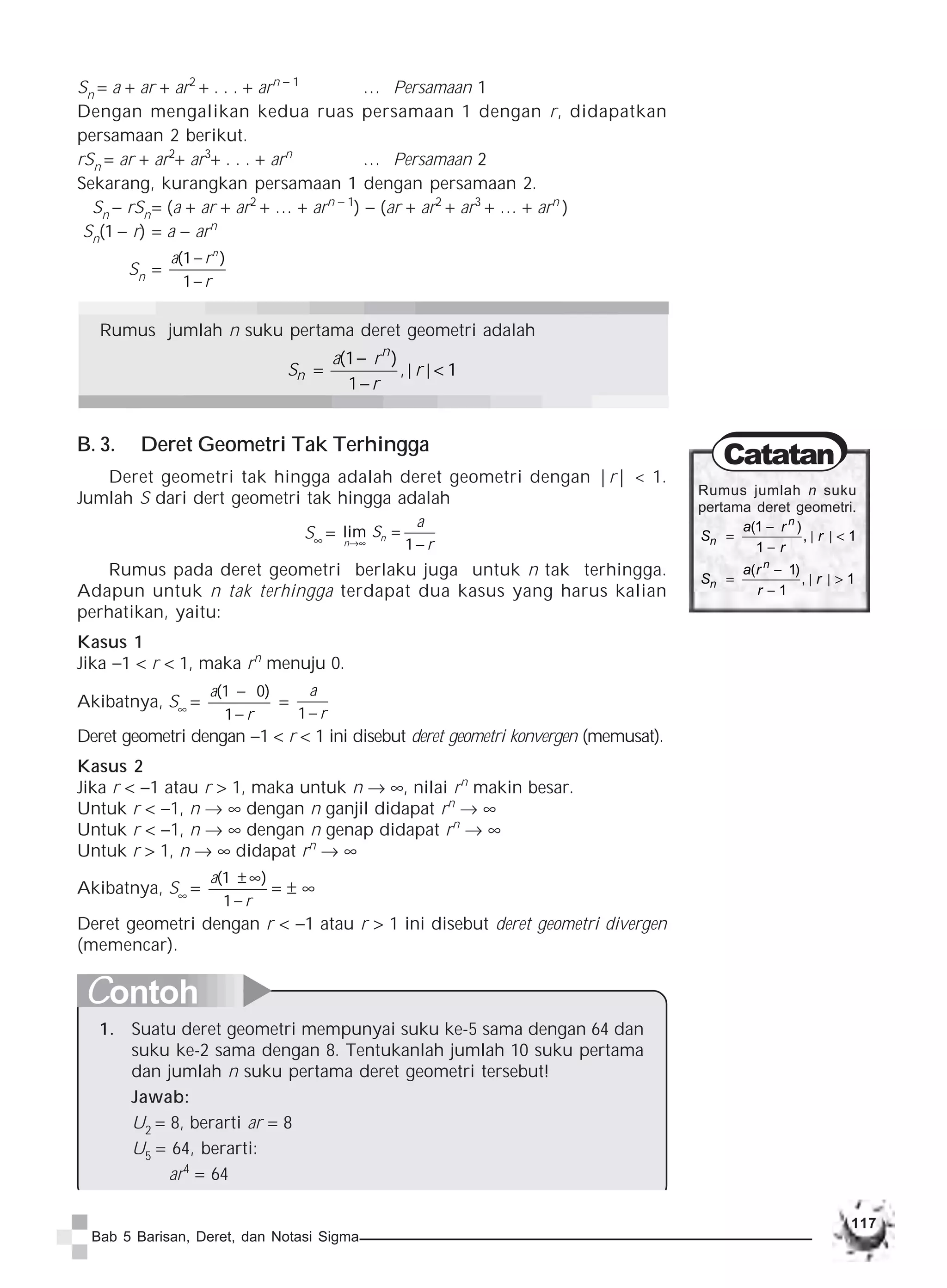 Deret geometri Matematika Kelas XII SMA IPA | PDF