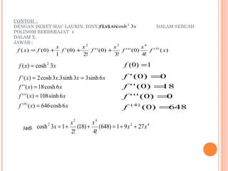 Deret taylor and mac laurin | PPT