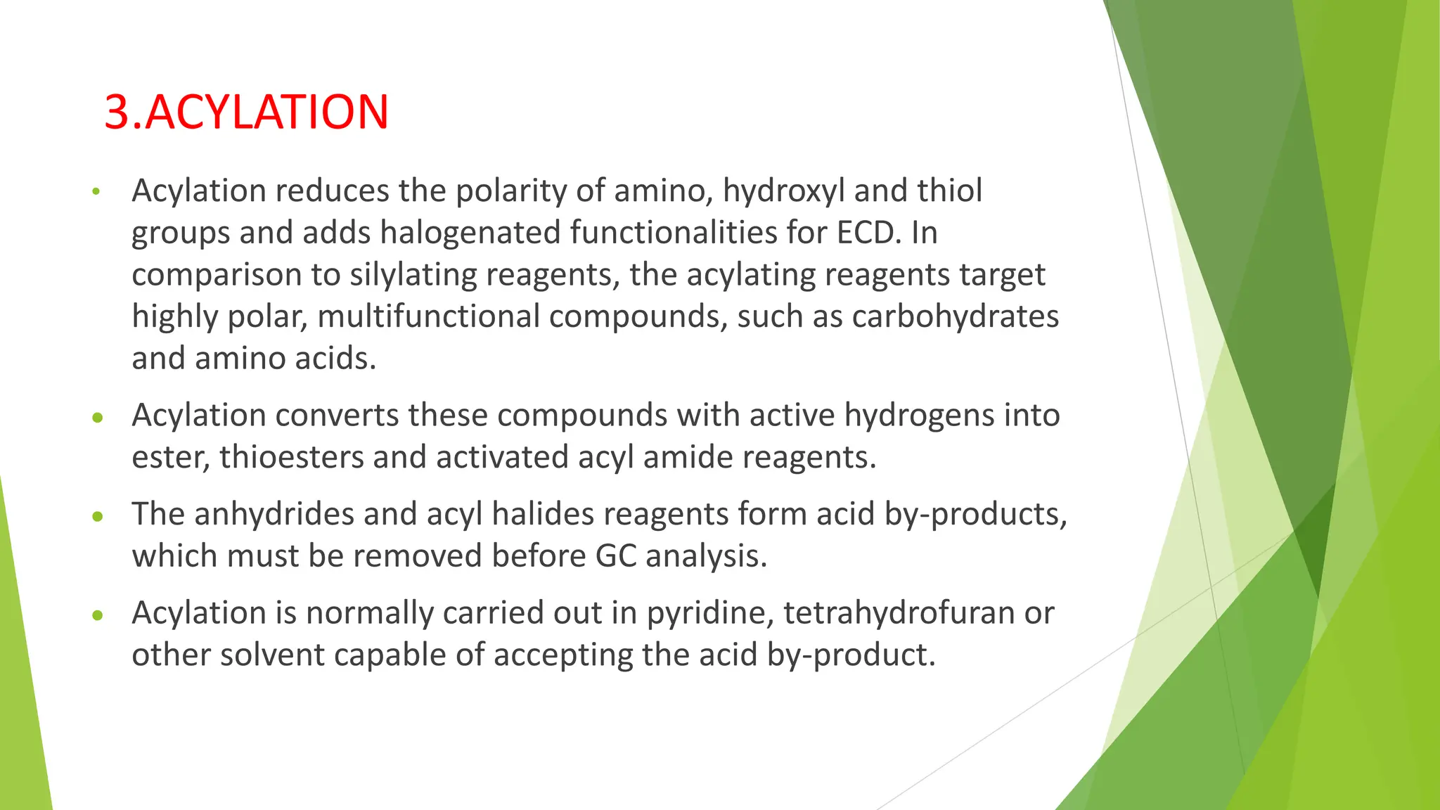 DEREVETIZATION TECHNIQUE IN GC MODERN PHARMACEUTICAL ANALLYTICAL ...