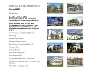 Derham barry architects | PDF