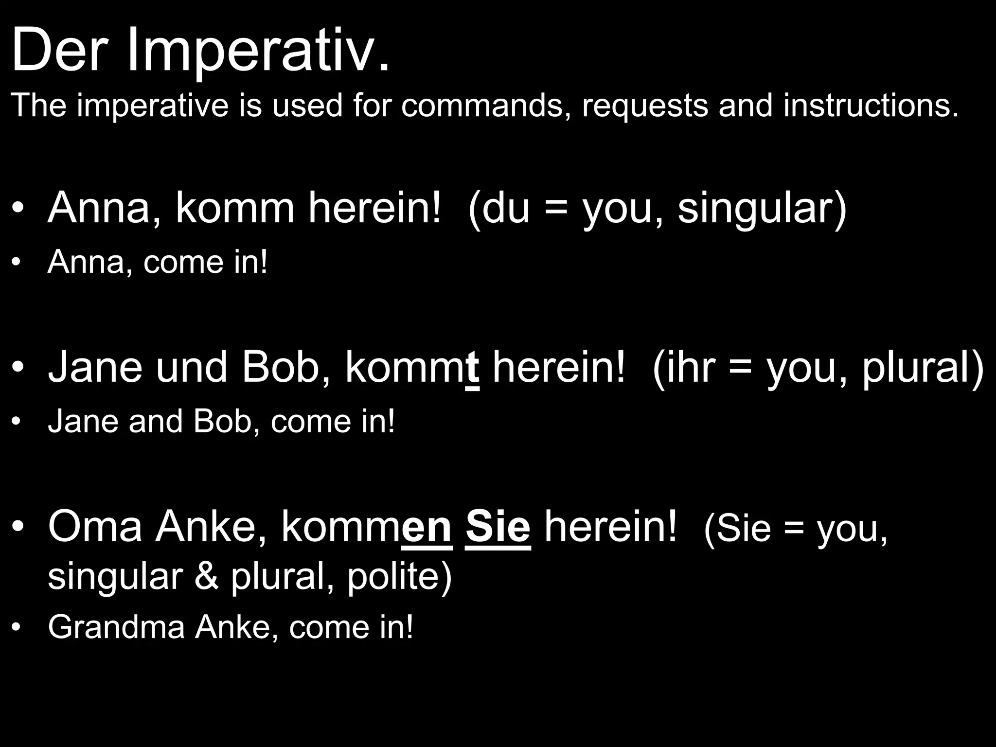 Der imperativ for wiki 2010 | PPTX