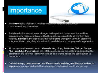 Derin Dolen | Social Media and its Importance in Political Campaign | PPTX