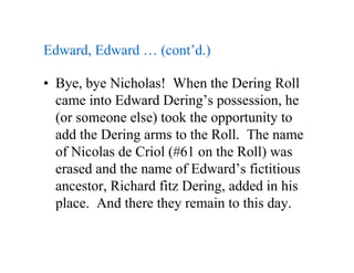 The Dering Roll | PDF