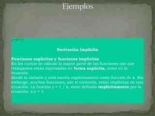 Derivación implícita | PPTX