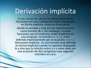 Derivacion implicita | PPT