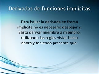 Derivacion implicita | PPT