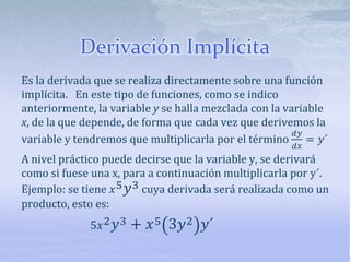 Derivacion implicita | PPTX