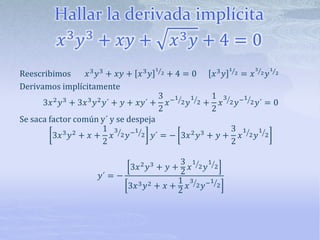 Derivacion implicita | PPTX