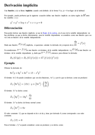 Derivacion implicita (1) | DOC