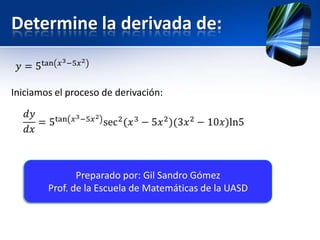 Derivada de una función exponencial con base distinta | PPTX