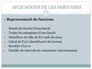Unitat de derivada d'una funció, matemàtiques de primer de batxillerat (versió resum). | PPT