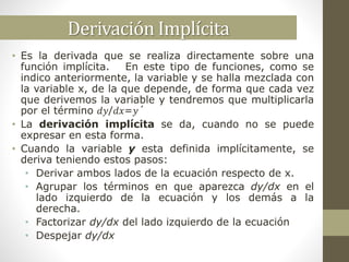 Derivada implicita | PPTX