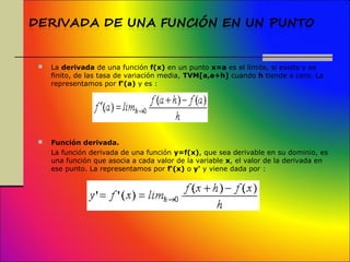 calculo de Derivadas | PPT