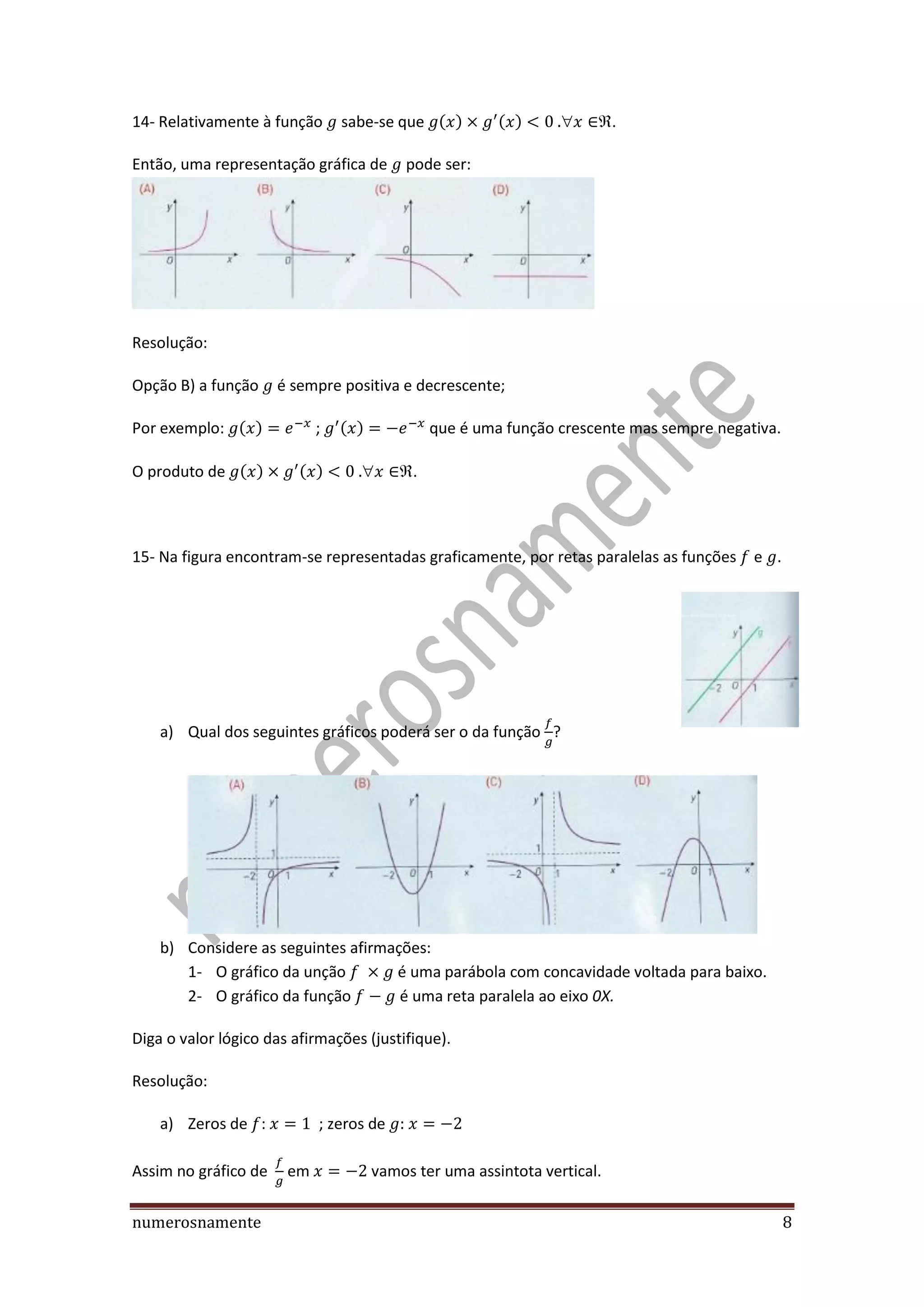 Derivadas - Exercícios resolvidos | PDF | Geography | Science