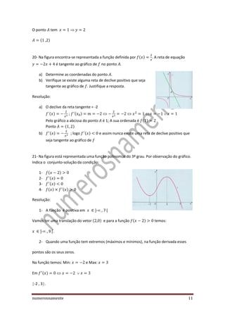 Derivadas - Exercícios resolvidos | PDF