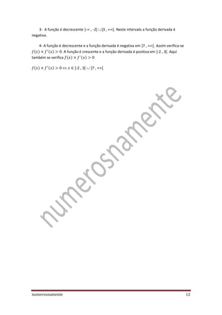 Derivadas - Exercícios resolvidos | PDF