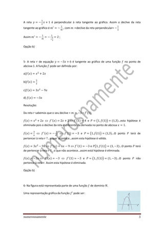 Derivadas - Exercícios resolvidos | PDF