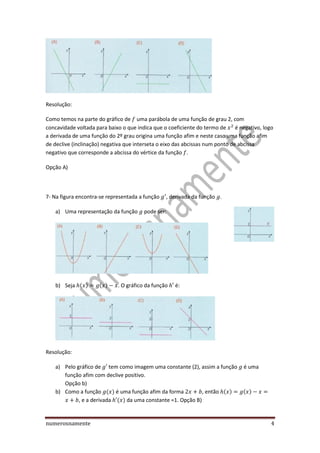 Derivadas - Exercícios resolvidos | PDF