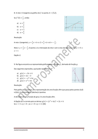Derivadas - Exercícios resolvidos | PDF