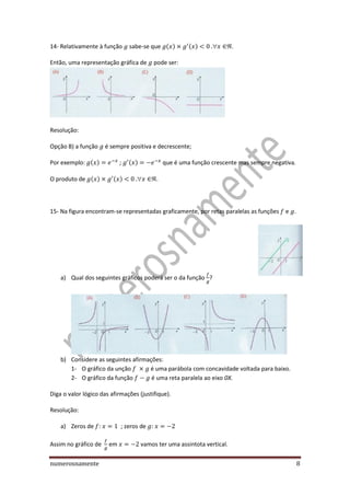 Derivadas - Exercícios resolvidos | PDF