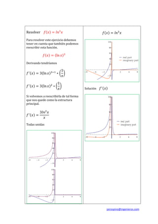 Derivadas de funciones logaritmicas | PDF