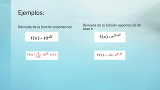 Derivadas funciones exponenciales | PPTX