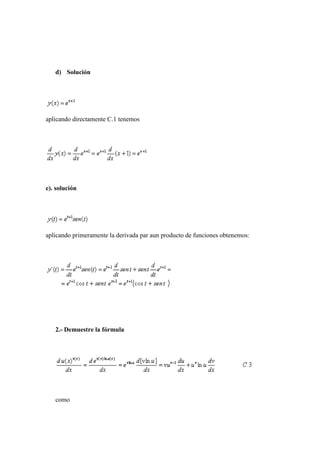 Derivadas logaritmicas | DOCX