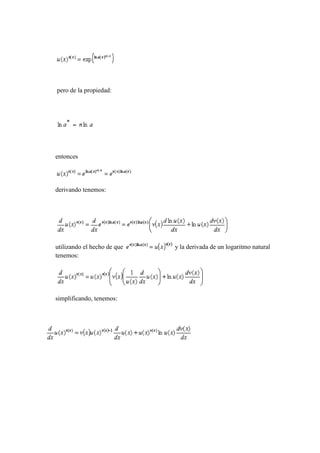 Derivadas logaritmicas | DOCX