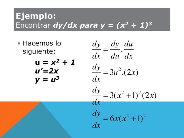 Derivadas por regla de la cadena