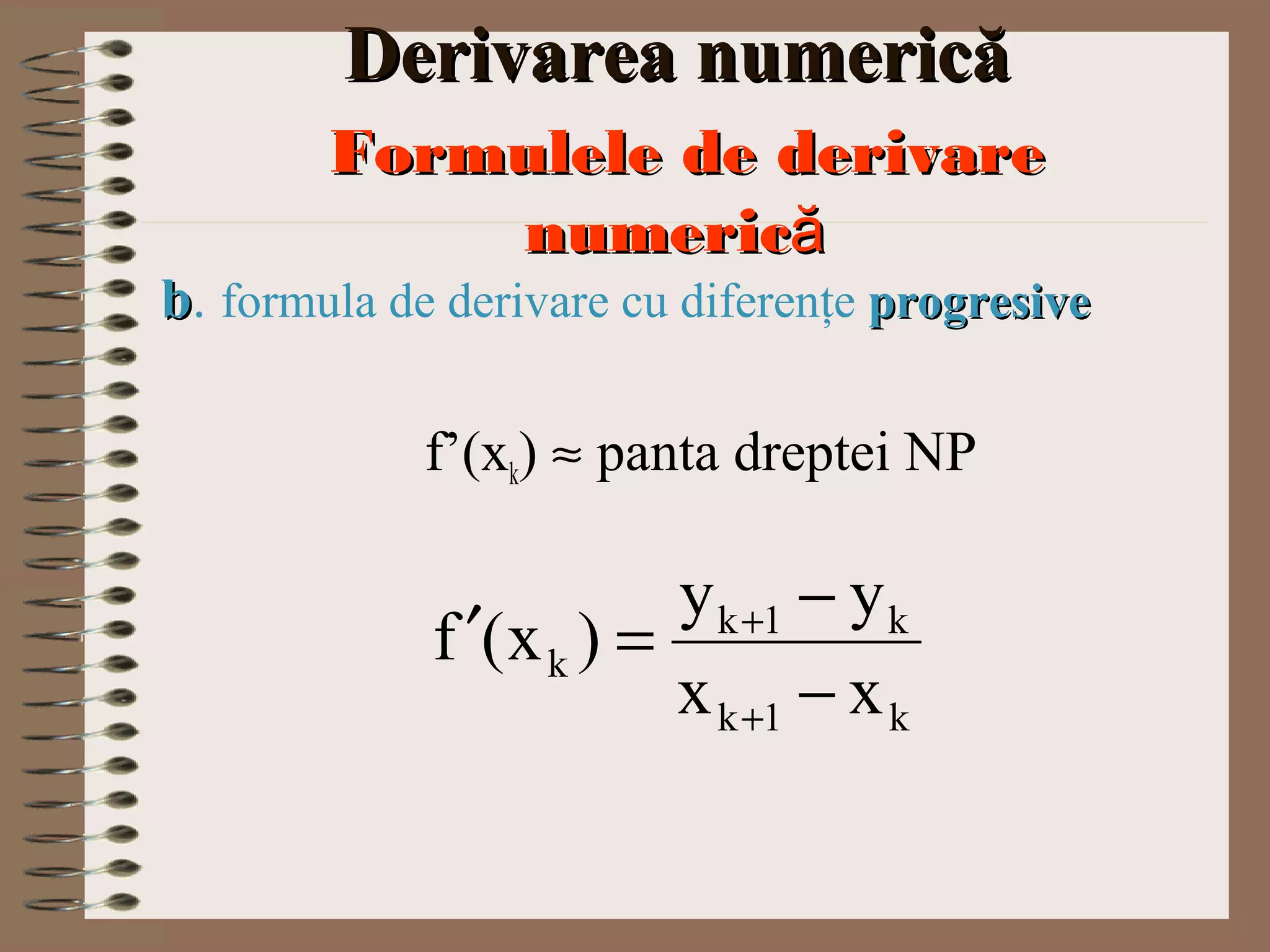 Derivare numerica | PPT