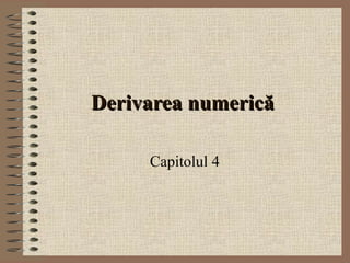 Derivare numerica | PPT