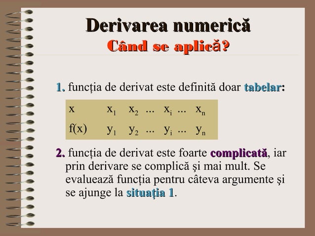 Derivare numerica | PPT