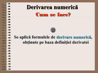 Derivare numerica | PPT
