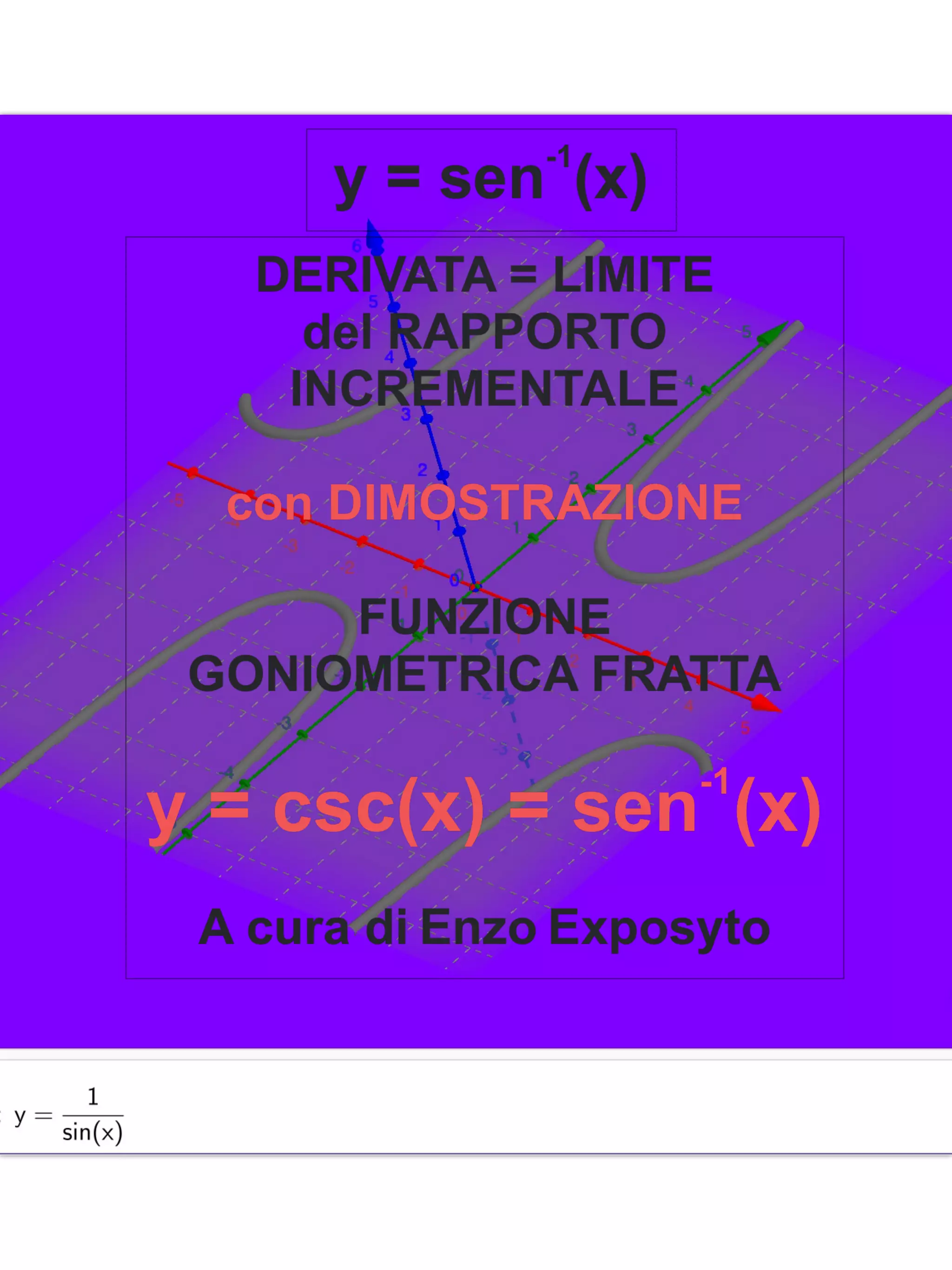 DERIVATA della FUNZIONE COSECANTE - INSIEME di DERIVABILITA' - LIMITE ...