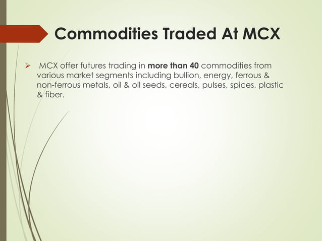 Commodity Derivatives | PPTX | Stocks and Bonds | Personal Investing